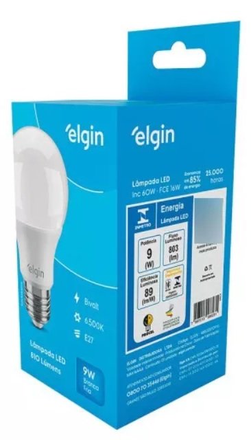 Lâmpada LED Branca de 9W - Economia e Eficiência com a Marca Elgin