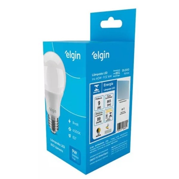 Lâmpada LED Branca de 9W - Economia e Eficiência com a Marca Elgin